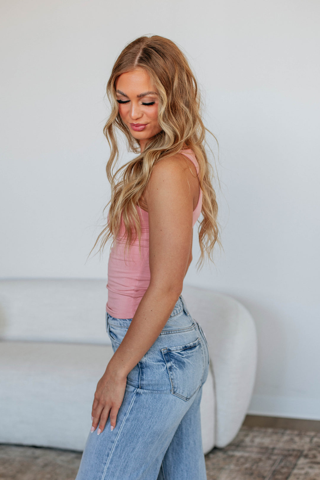 Ariel Basic Tank - Blush – Wild Oak Boutique