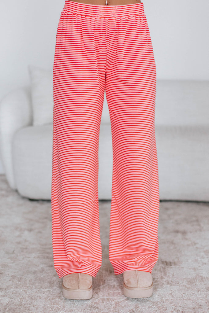 Cayla Striped Pants - Bubblegum Mix – Wild Oak Boutique