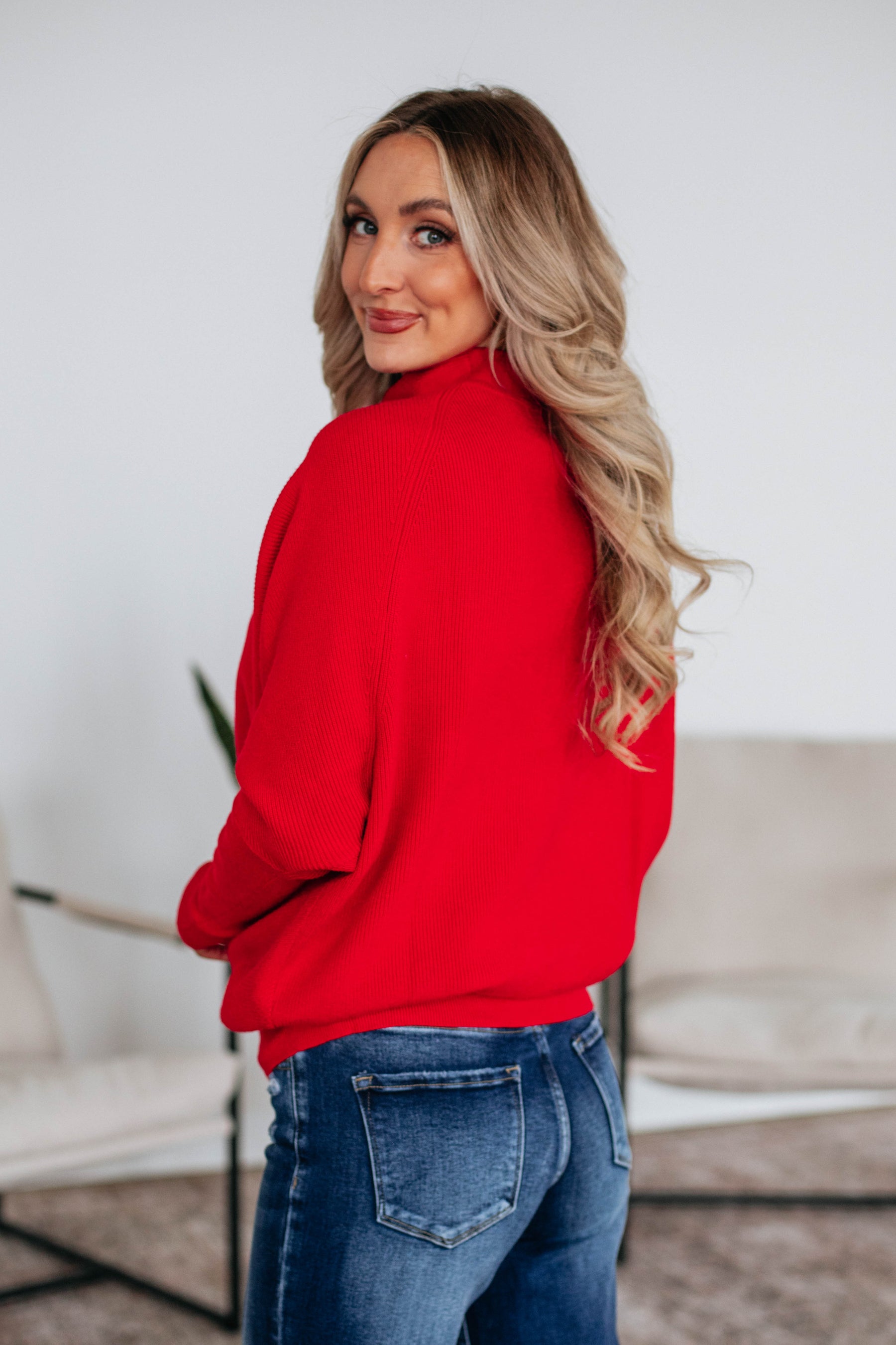 Gretchen Dolman Sweater - Ruby – Wild Oak Boutique