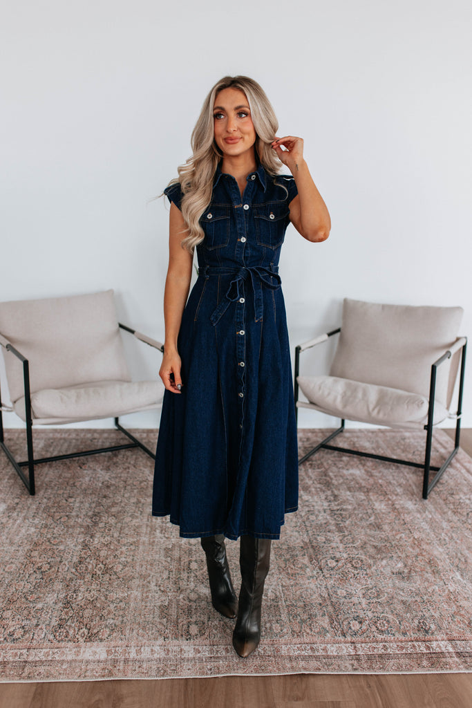 Shawna Denim Dress – Wild Oak Boutique