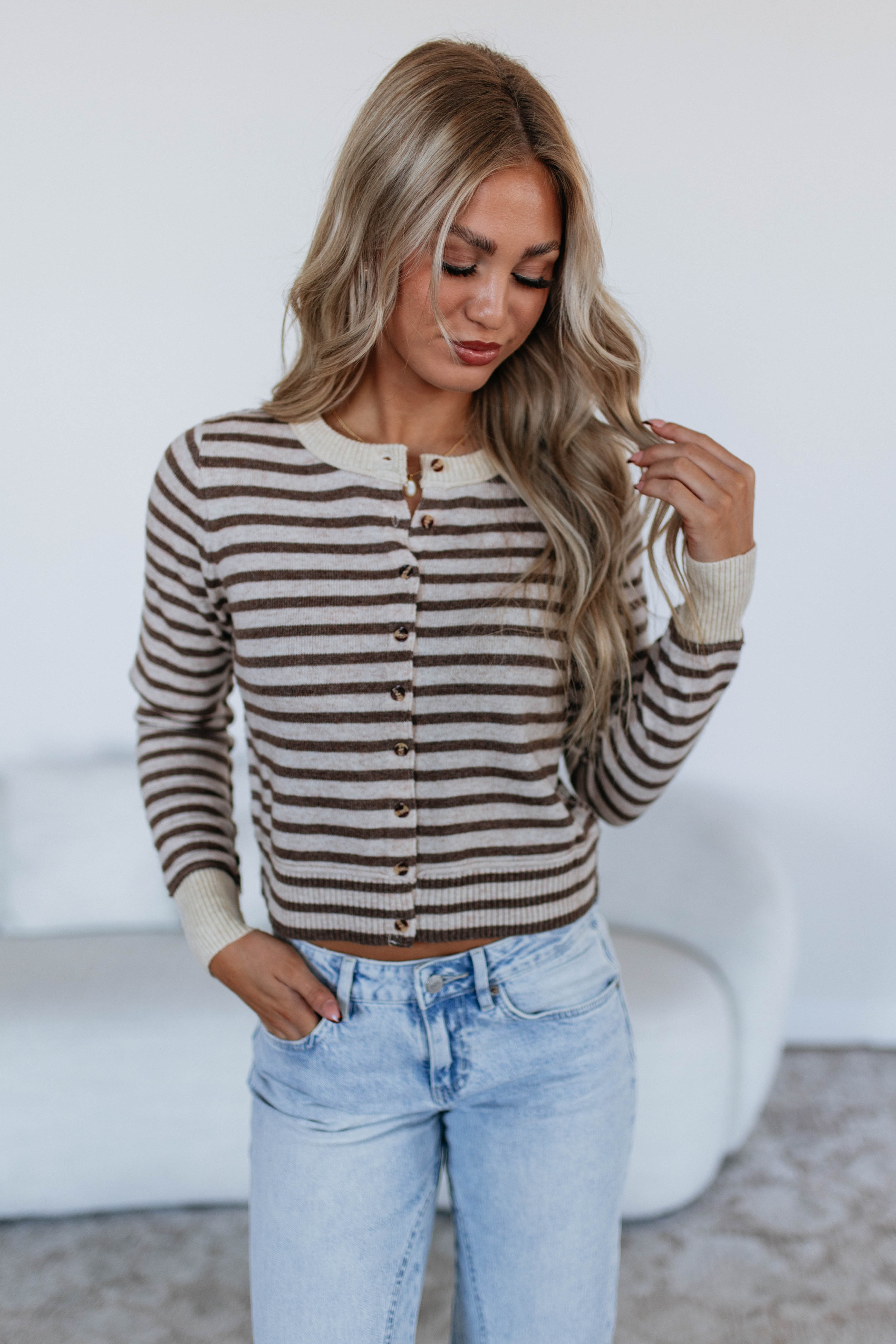 Macie Striped Cardigan – Wild Oak Boutique
