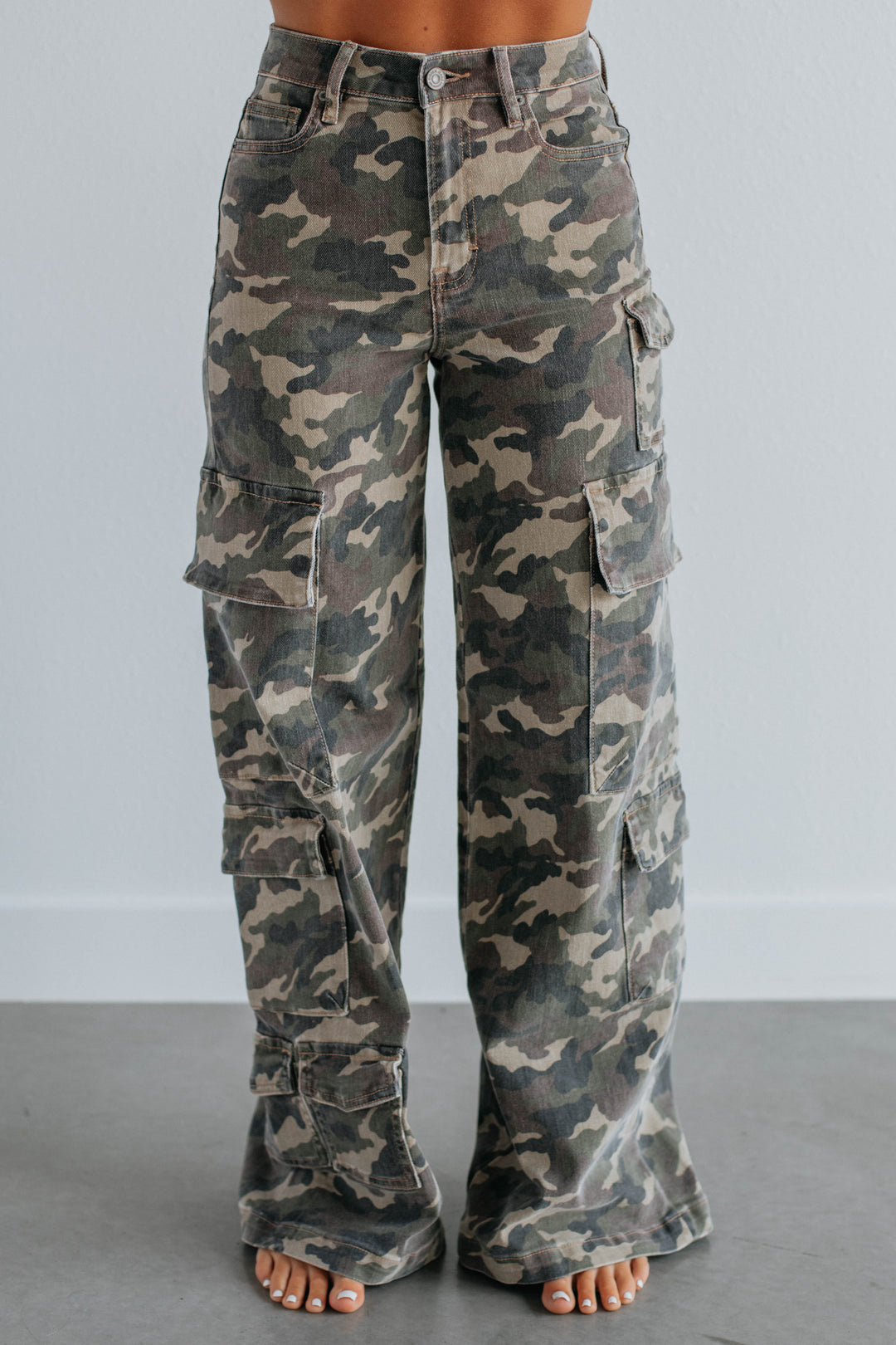 Nori Hidden Cargo Jeans - Camouflage – Wild Oak Boutique