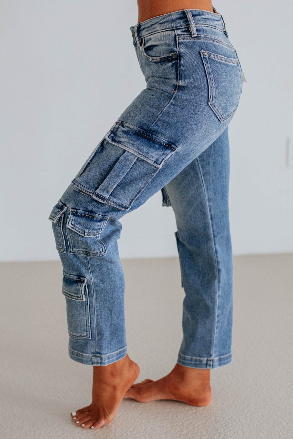 Tracey Hidden Cargo Jeans - Staredown – Wild Oak Boutique
