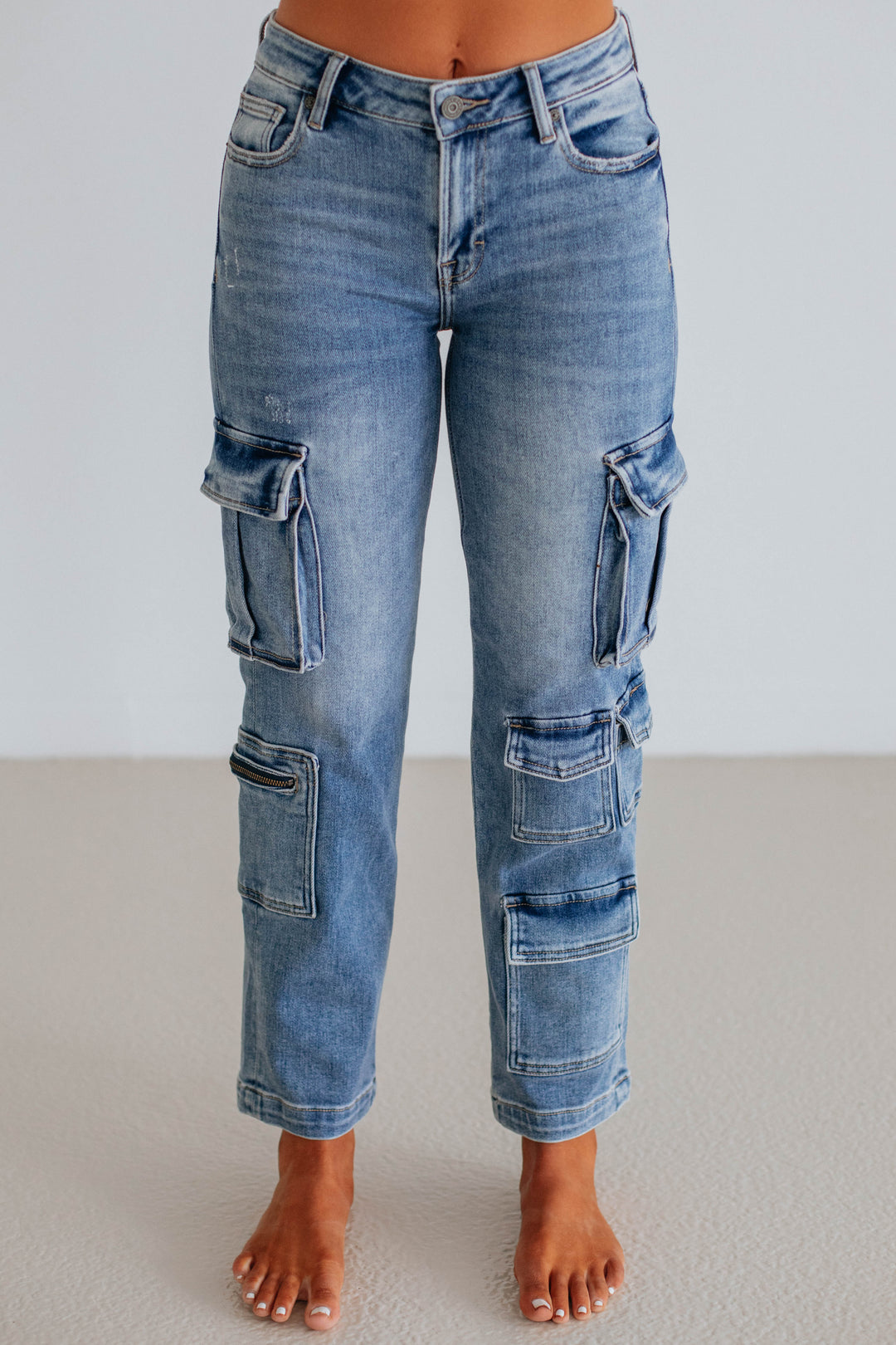 Tracey Hidden Cargo Jeans - Staredown – Wild Oak Boutique