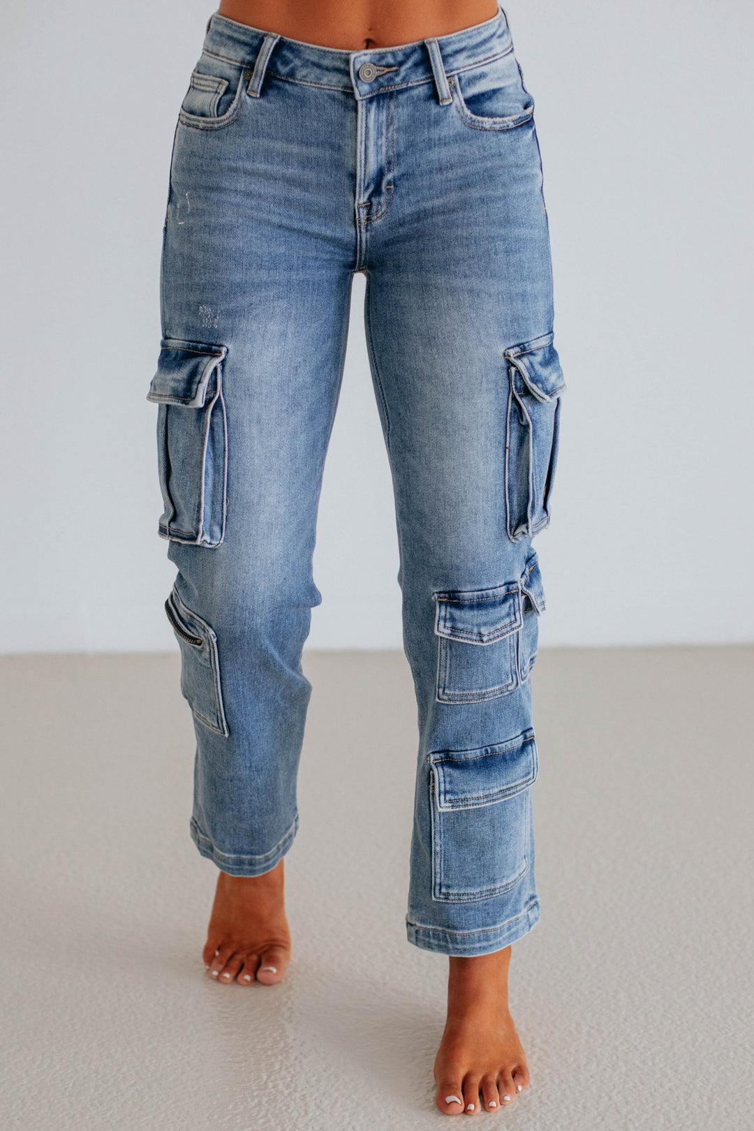 Tracey Hidden Cargo Jeans - Staredown – Wild Oak Boutique