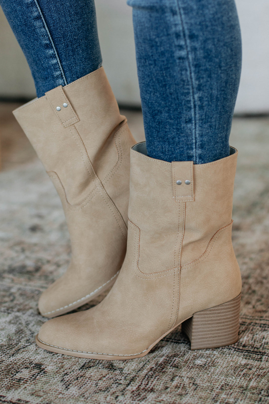 Walking A Fine Line Boots - Khaki – Wild Oak Boutique
