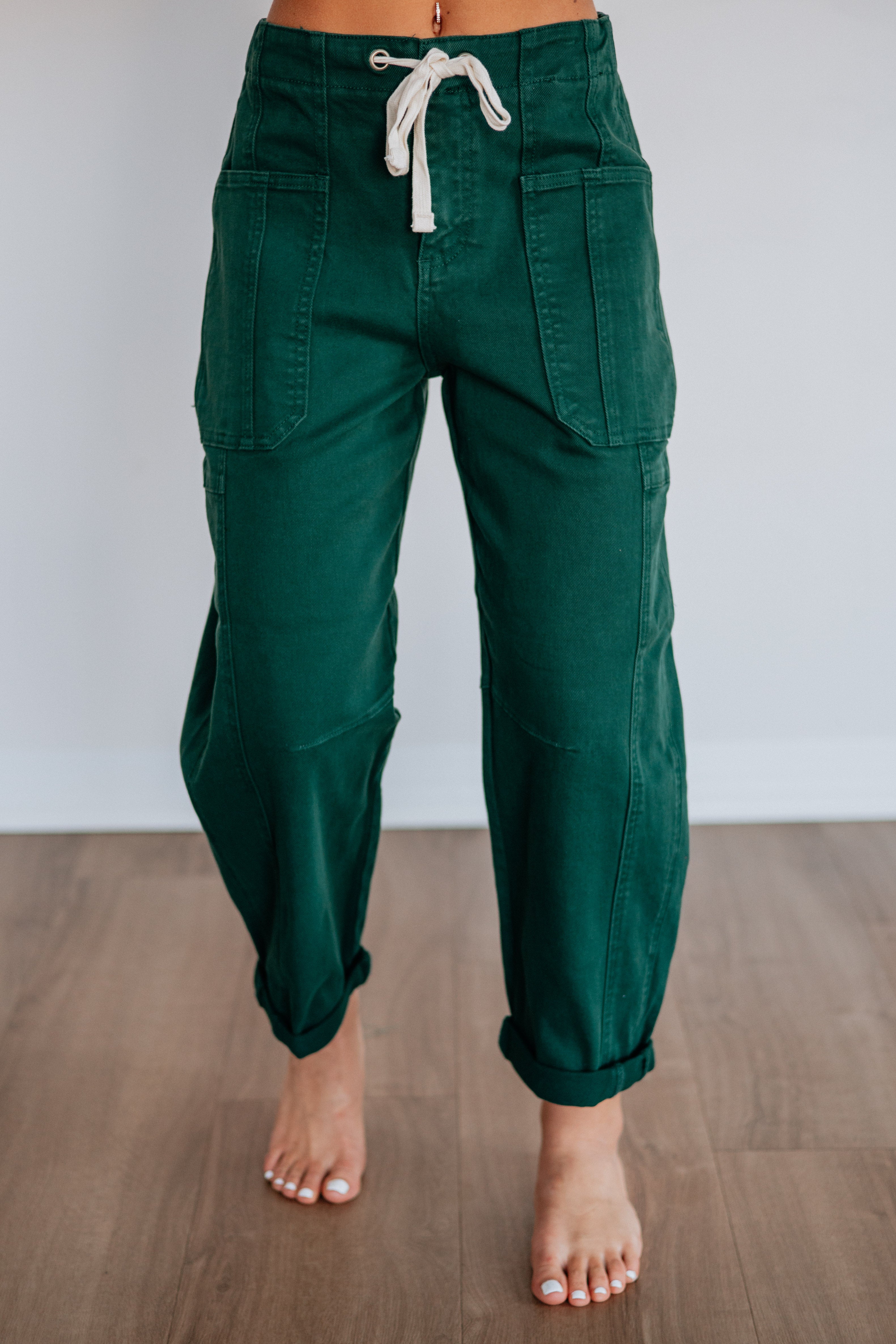 Kodi Risen Cargo Jeans - Hunter Green – Wild Oak Boutique